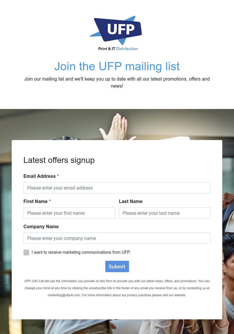 Join the UFP mailing list